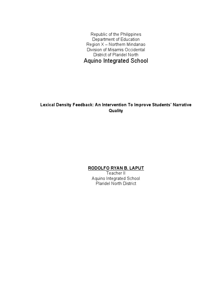 My Action Research | PDF | Human Communication | Cognition