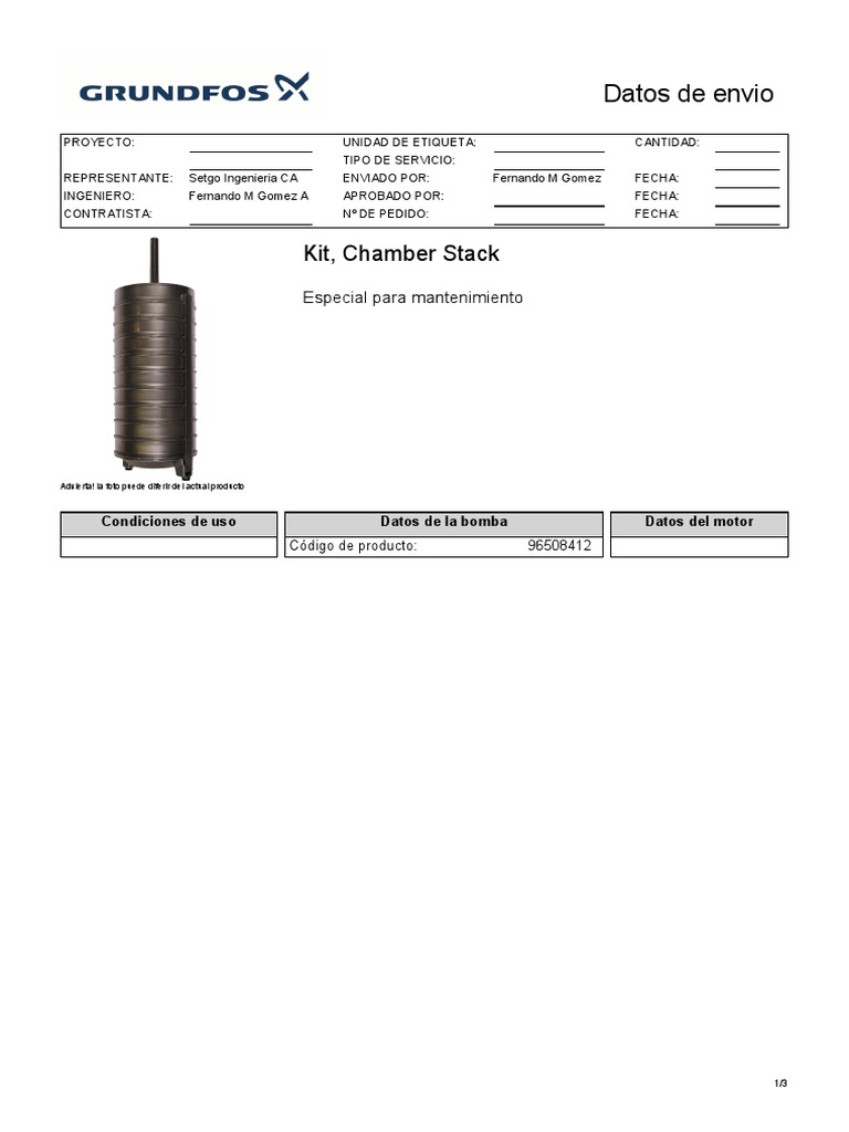 Kit Chamber Stack para Mantenimiento | PDF | Bienes manufacturados ...