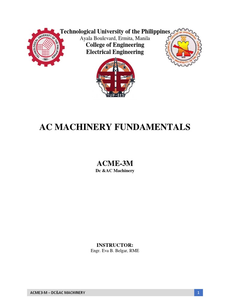 AC Machinery Fundamentals Overview | PDF | Electric Motor | Alternating ...
