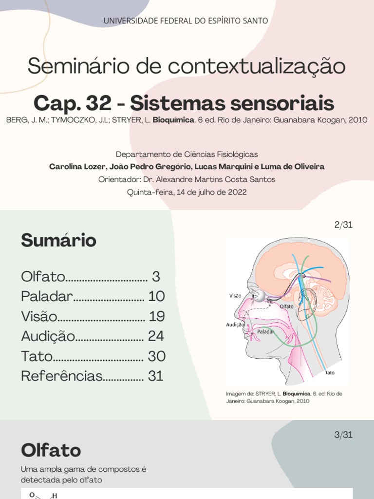 Sistema Sensorial - Stryer | PDF | Gosto | Umami