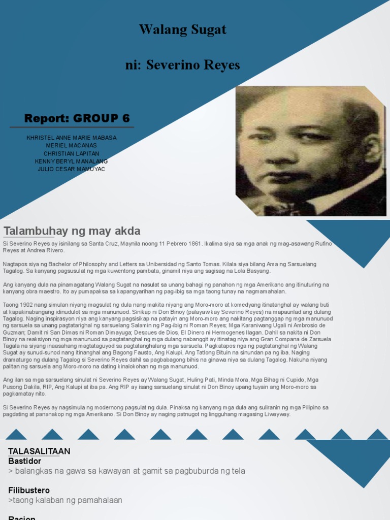 Walang Sugat Ni Severino Reyes | PDF