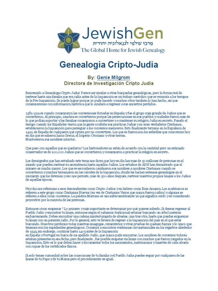 Genealogia Cripto Judia Avraham Groll | PDF | Judios | Identidad religiosa