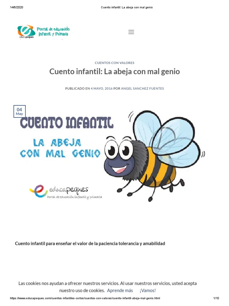 Cuento Infantil - La Abeja Con Mal Genio | PDF | Blog