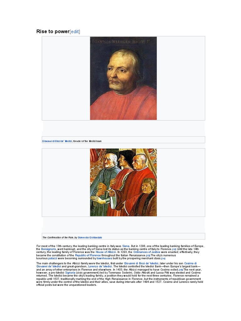 Rise To Power | PDF | House Of Medici | Florence