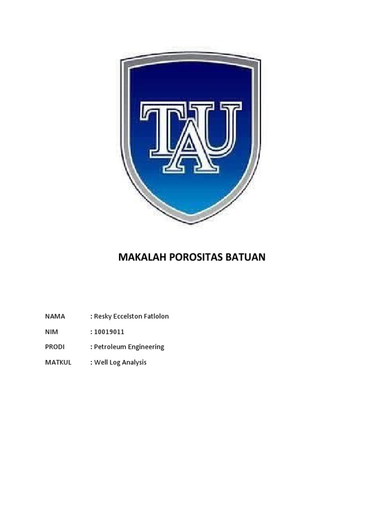 Makalah Porositas Batuan | PDF