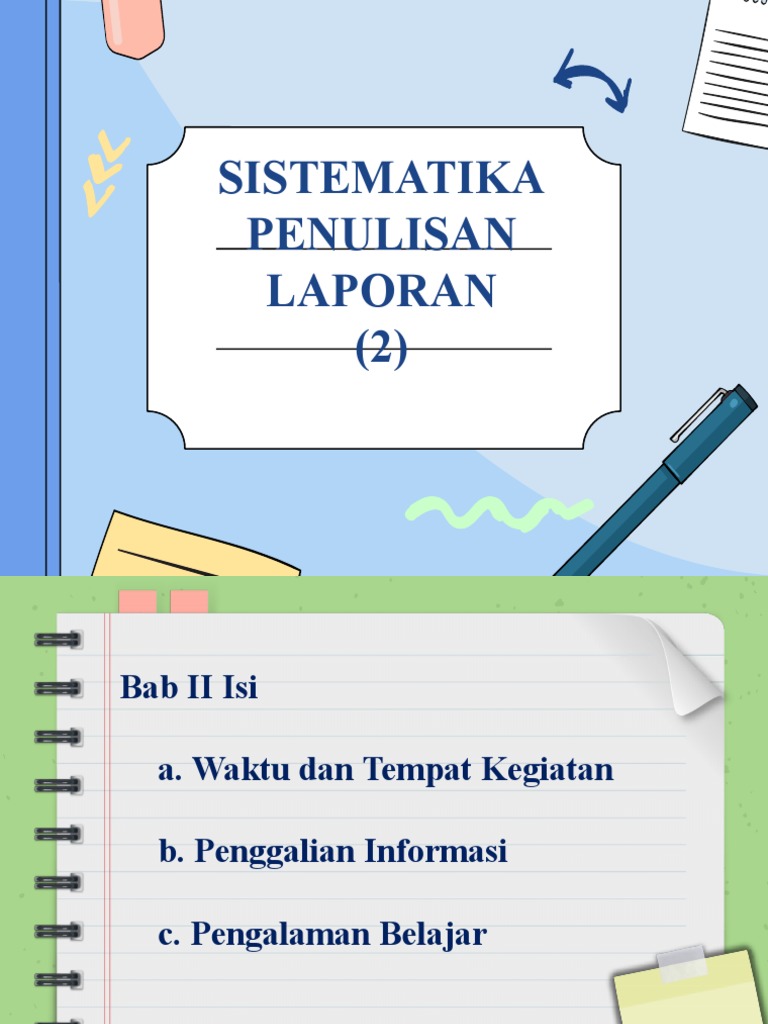 Sistematika Penulisan Laporan | PDF