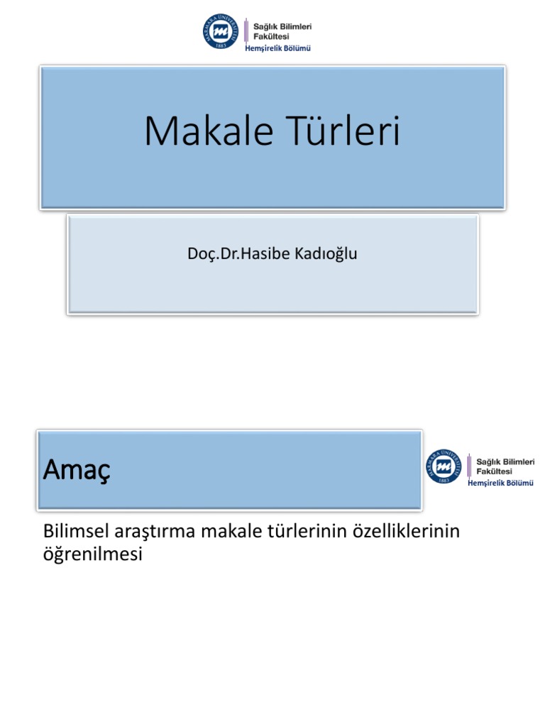 Makale Türleri | PDF