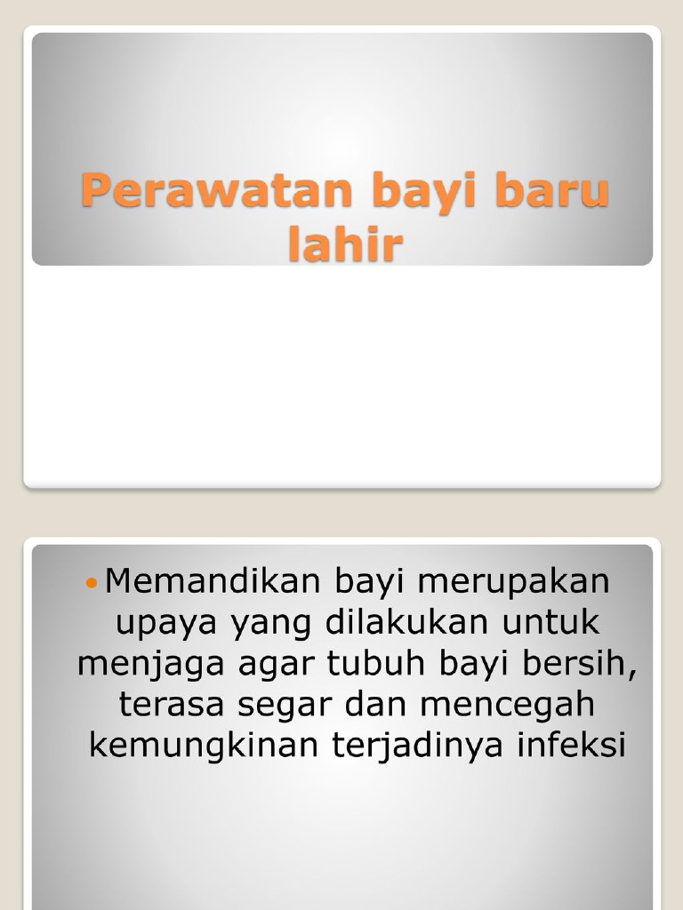 Perawatan Bayi Baru Lahir - PPT Download | PDF