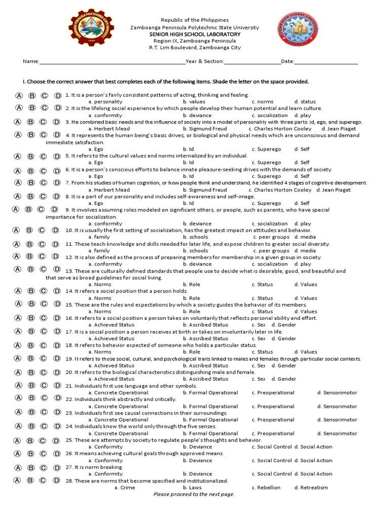 Bier Ucsp Final Exam With Shades | PDF | Id | Deviance (Sociology)