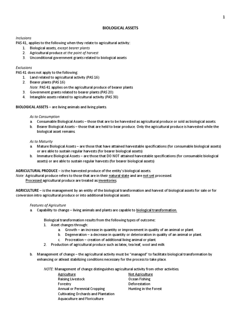 Biological Assets | PDF | Fair Value | Agriculture