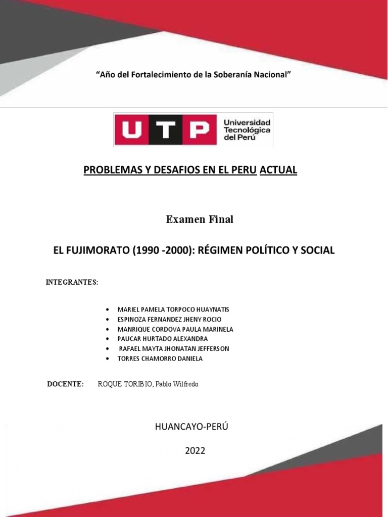 Ensayo Final 083920 | PDF | Perú | Corrupción política