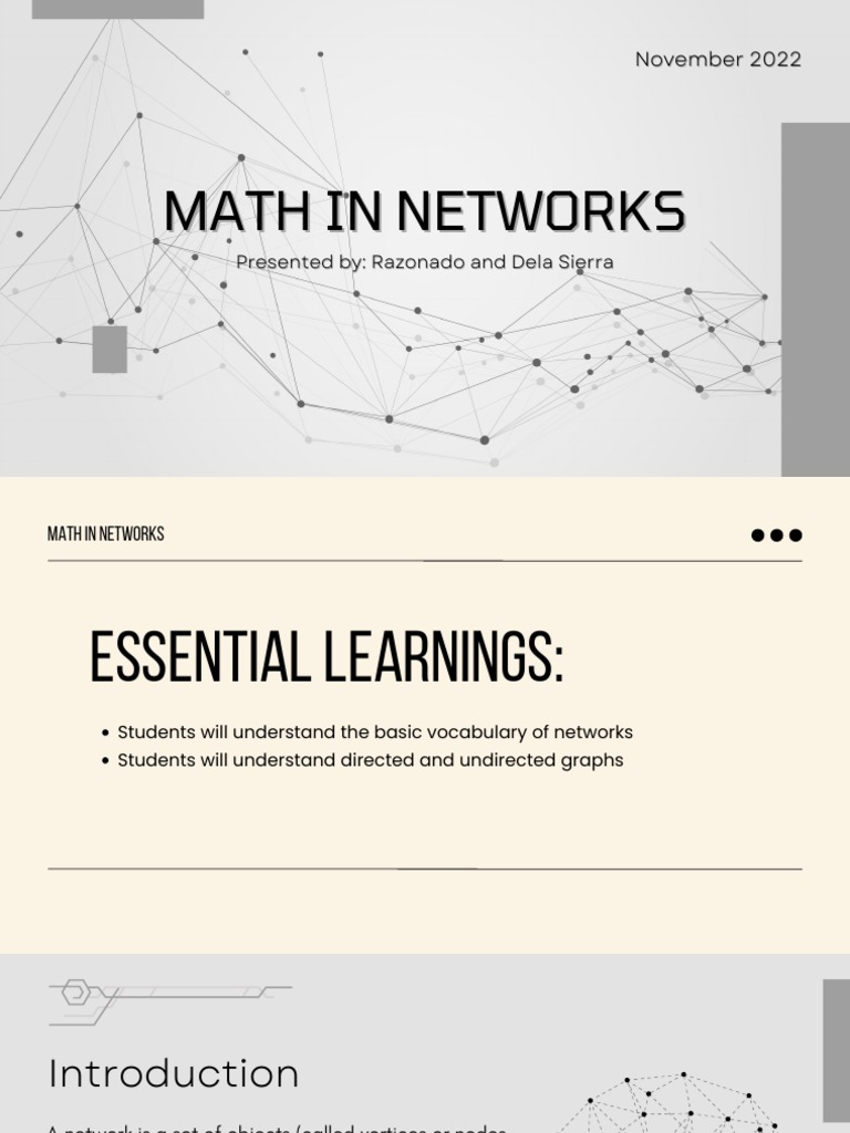 Math in Networks | PDF | Vertex (Graph Theory) | Graph Theory