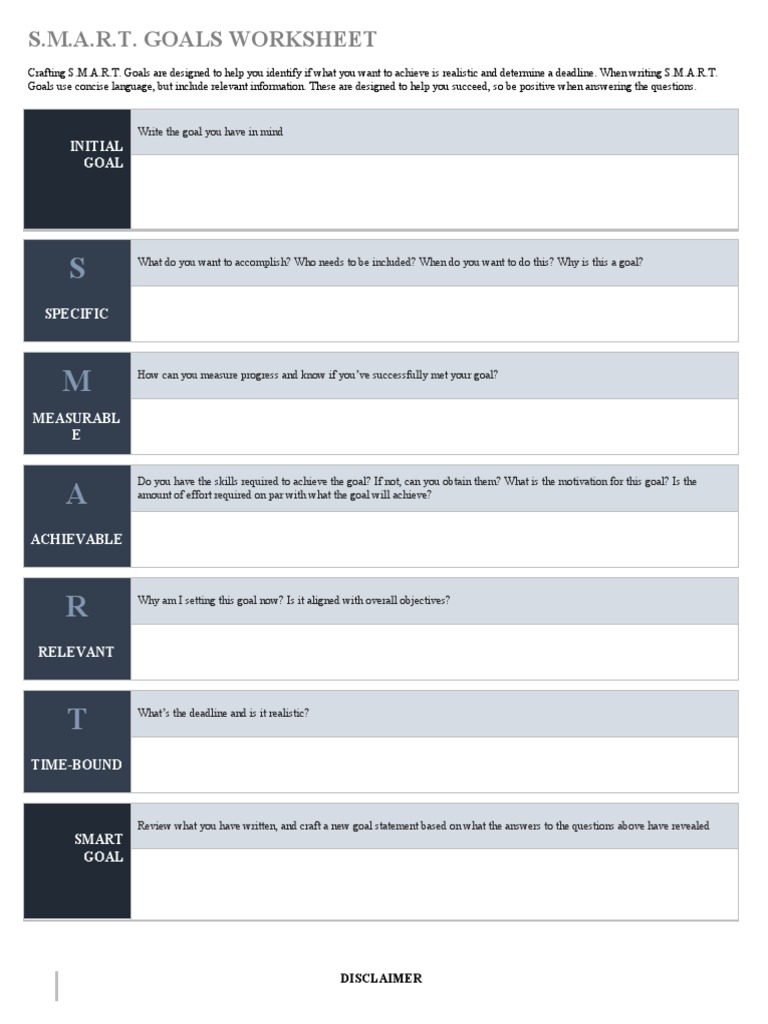 Smart Goals Template | PDF | Goal | Systems Psychology