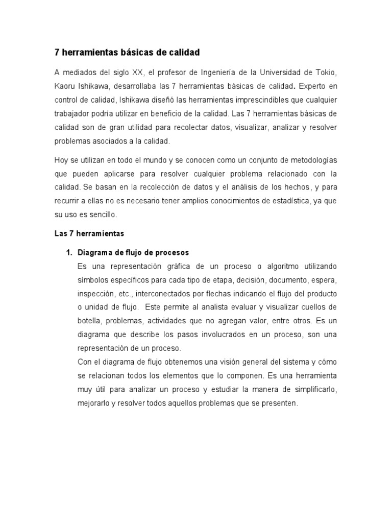 7 Herramientas Básicas de Calidad-1 | PDF | Histograma