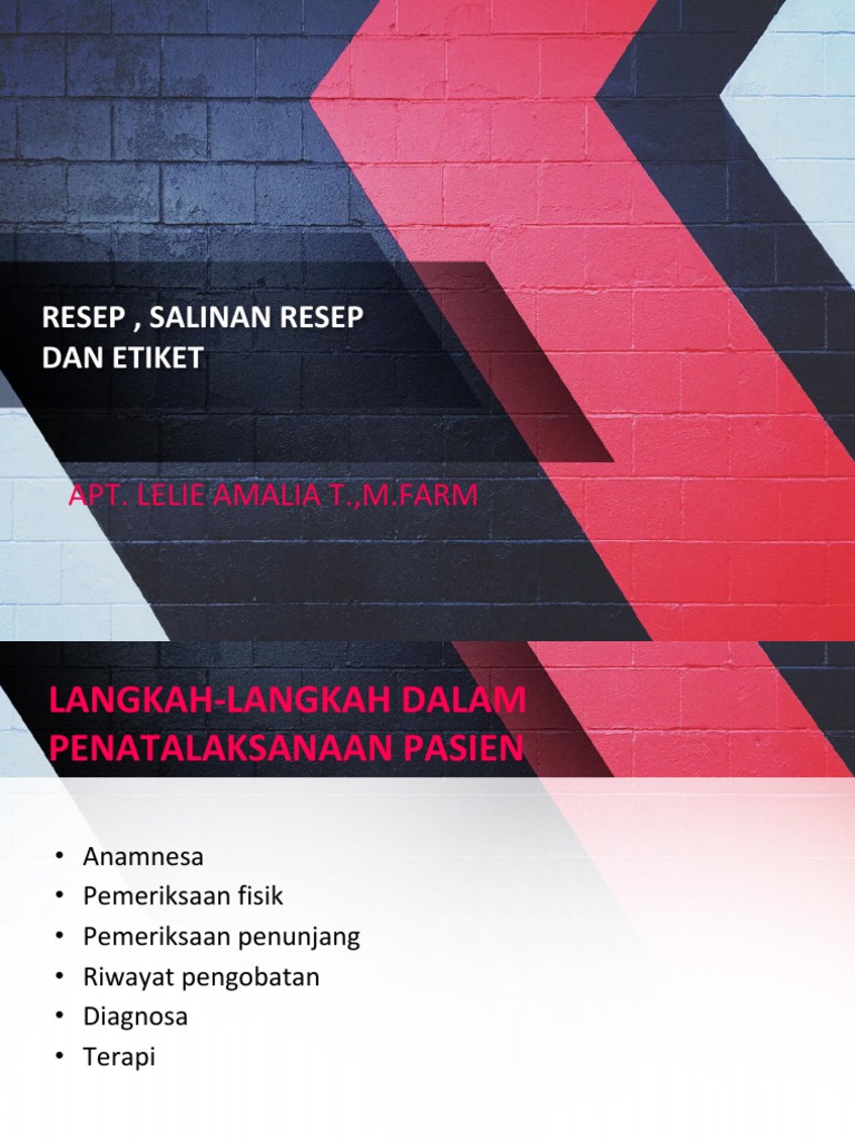Resep, Copy Resep Dan Etiket | PDF
