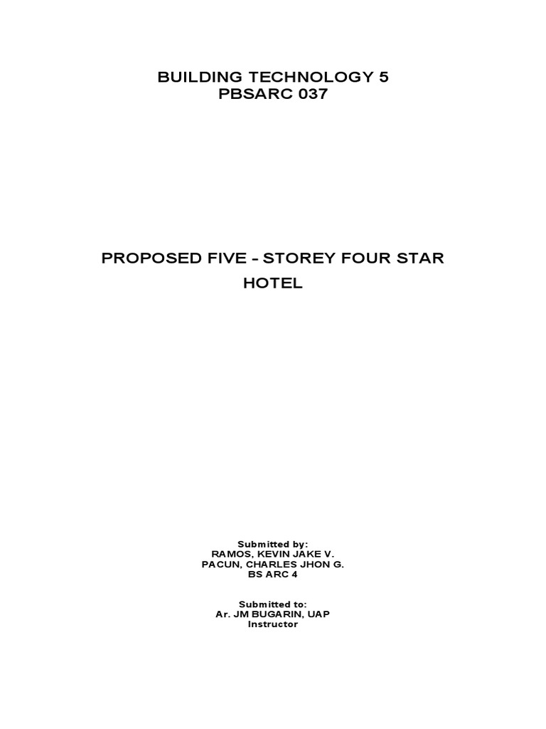 Five Storey Four Star Hotel Research | PDF | Hotel | Apartment
