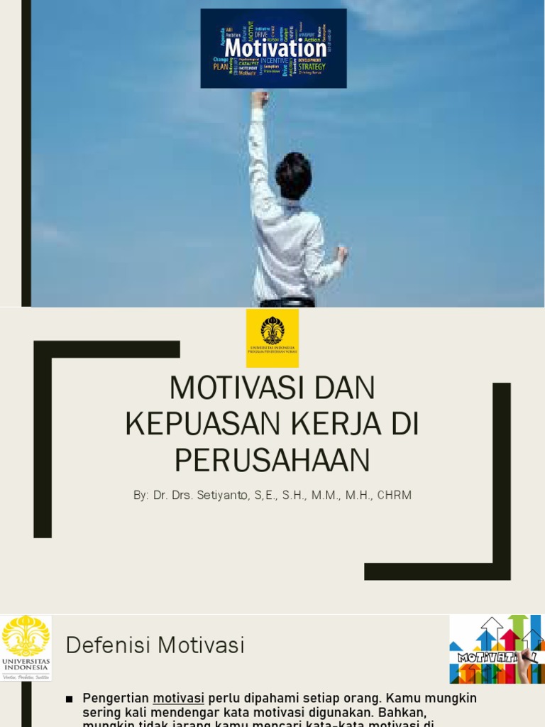Pertemuan 12 - Motivasi Dan Kepuasan Kerja Di Perusahaan | PDF