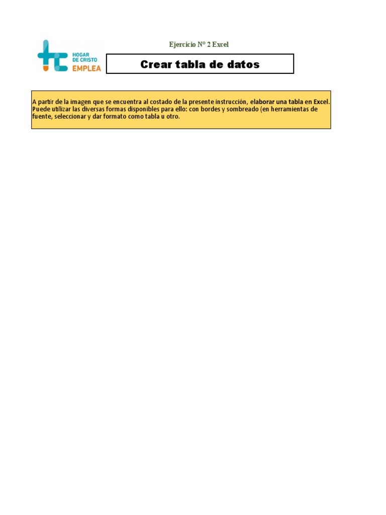 Ejercicio 2 Excel Dar Formato Como Tabla Pdf 3625