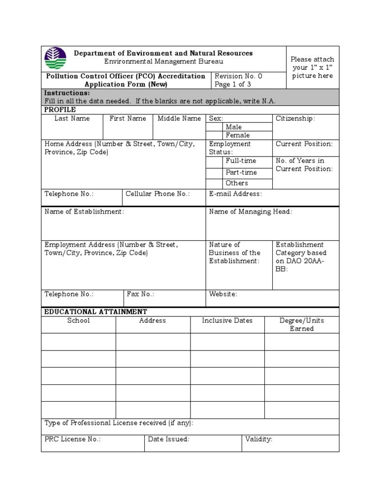 PCO Accreditation Application Form | PDF