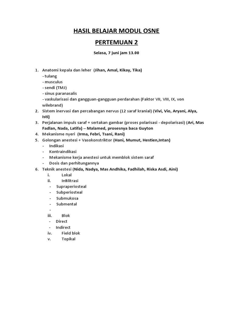 Anatomi dan Sistem Saraf Kepala-Leher | PDF
