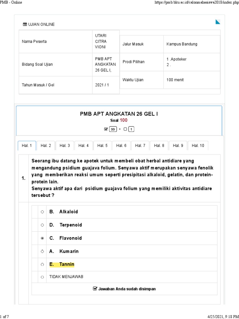 Soal Tess GEL 1 Angkatan 27 | PDF