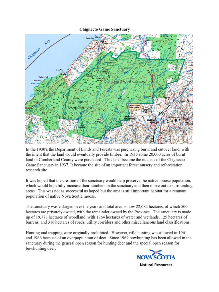 Chignecto Game Sanctuary Overview | PDF
