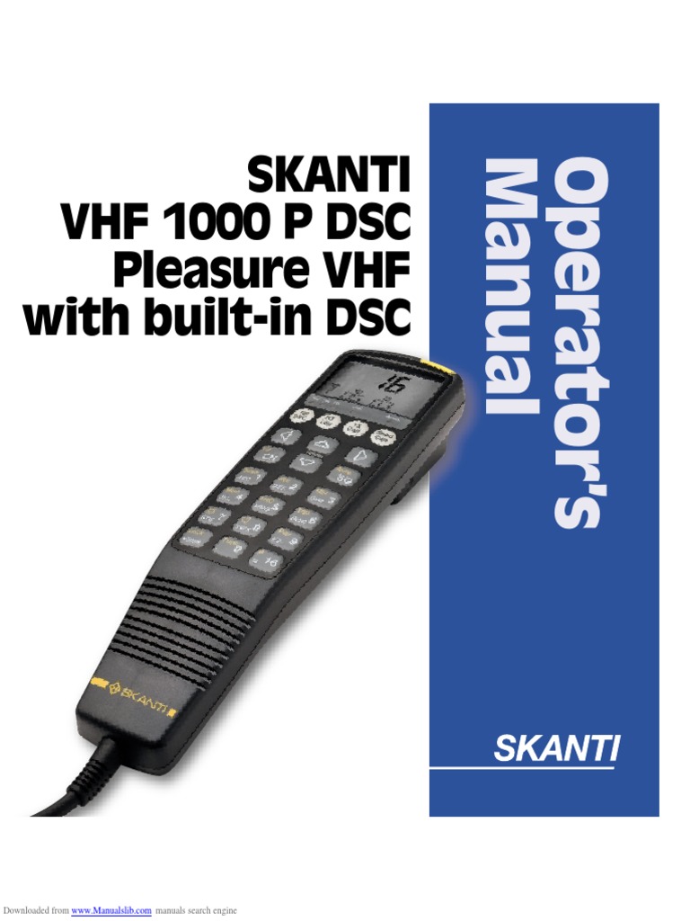VHF 1000 P DSC | PDF | Telephone | Service Industries