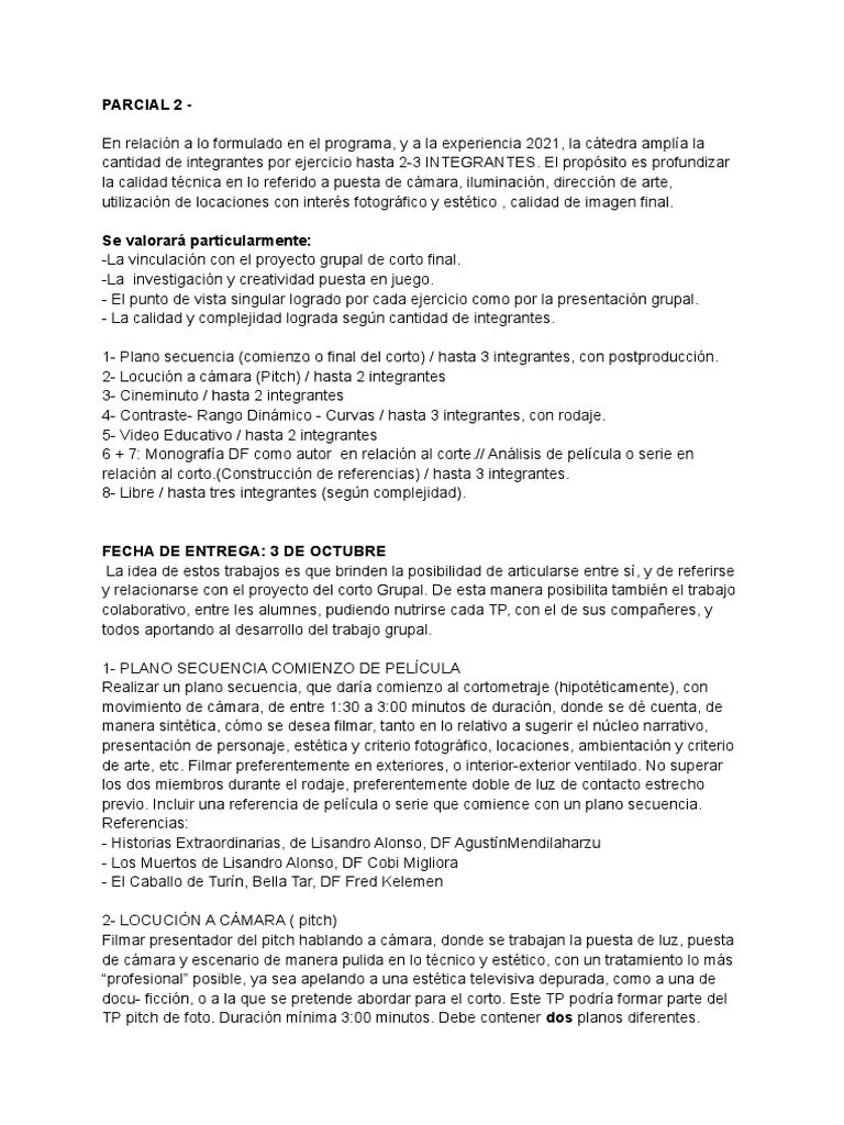 Parcial 2 Consignas | PDF