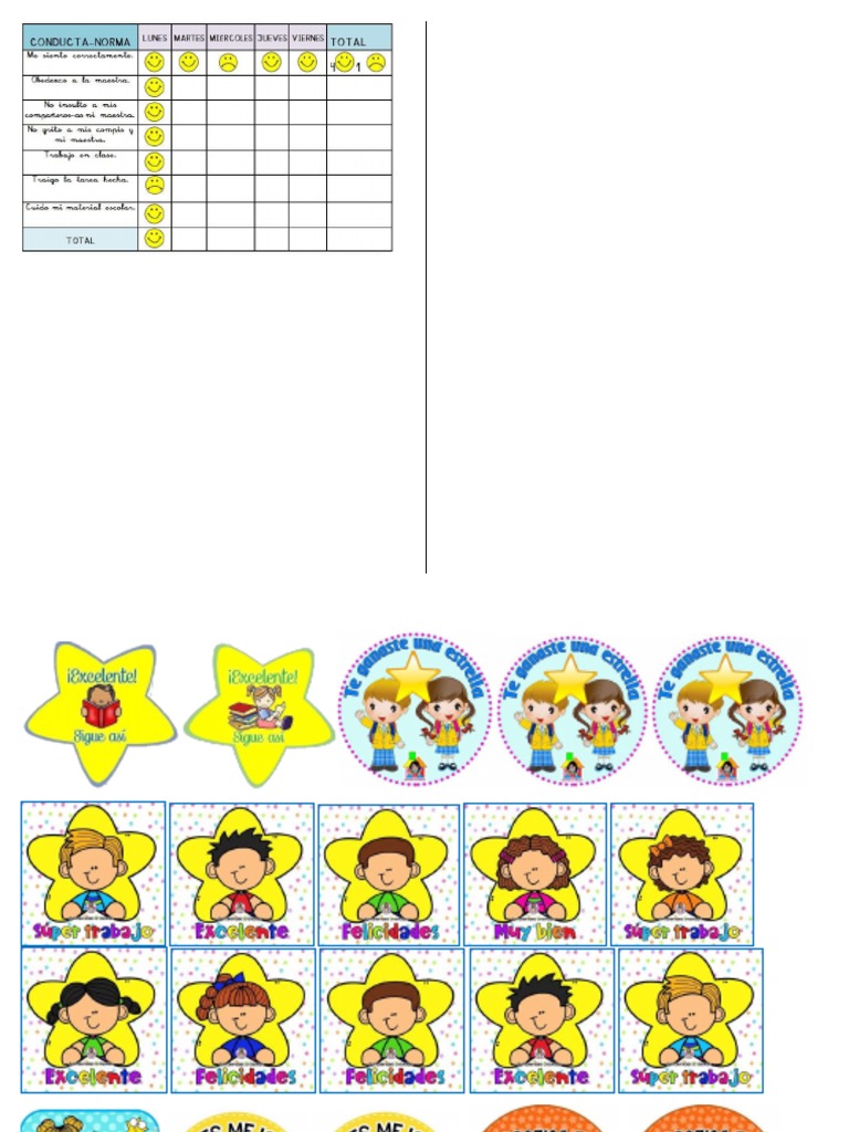Stickers para Conducta | PDF