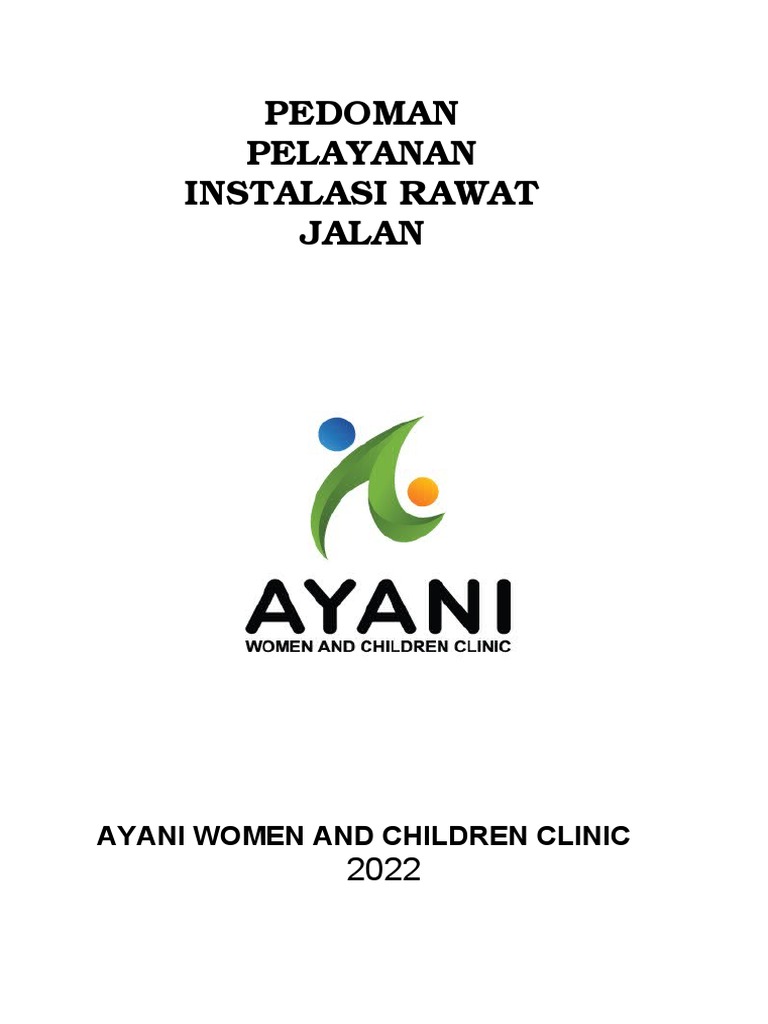 Cover Pedoman Unit Poliklinik Ayani | PDF
