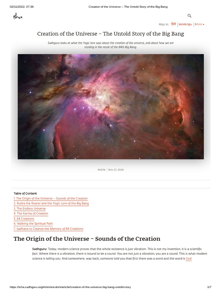 The Untold Story of The Big Bang | PDF | Shiva | Universe