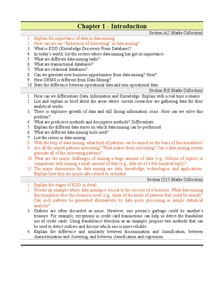 Chapter 1 | PDF | Data Mining | Data