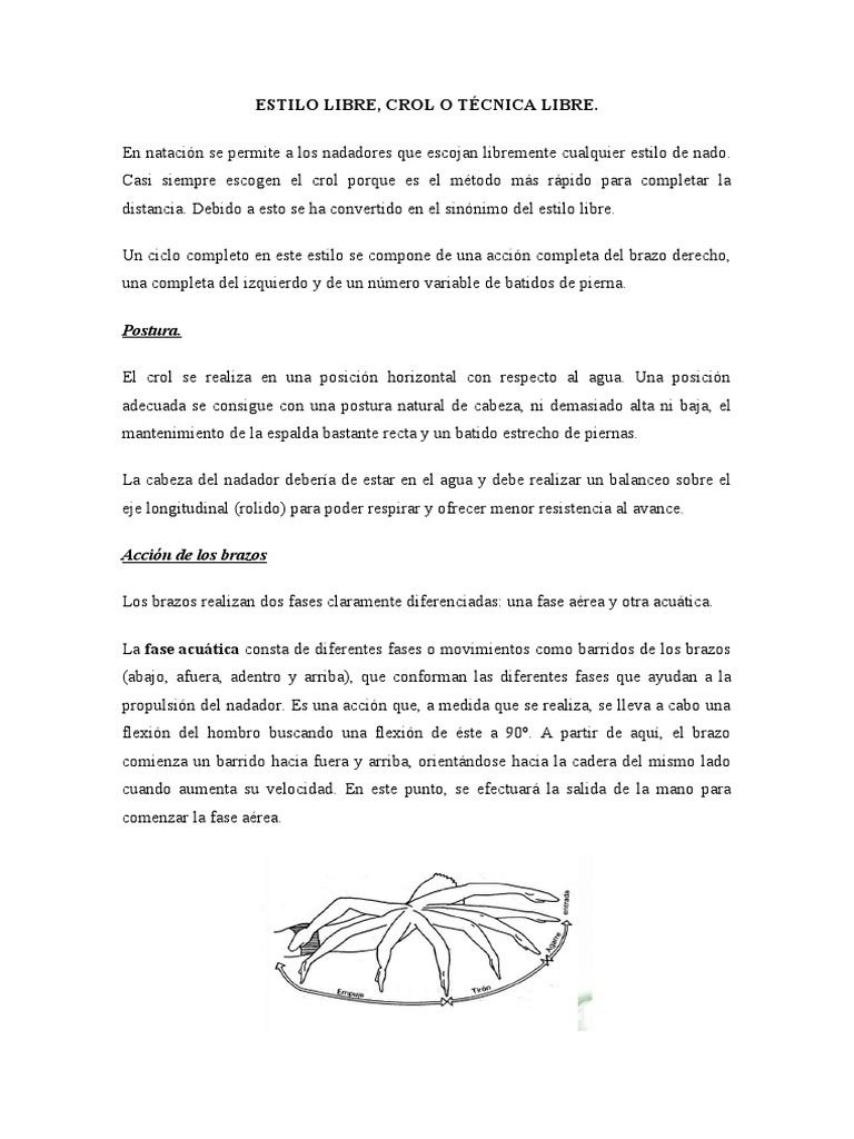 Estilo Libre | PDF | Nadando