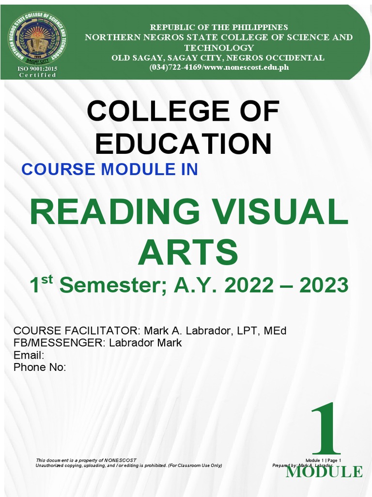 Reading Visual Arts Module Prelim-1 | PDF | The Arts | Shape