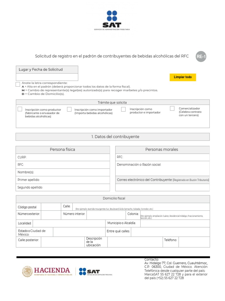 Formato+RE 1+Anexo+PDF+Editable+ | PDF | Gobierno