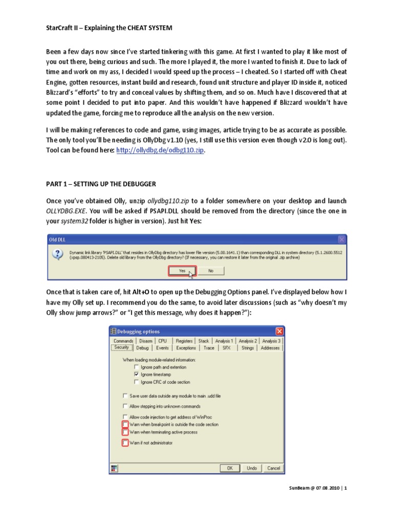 Exploring the Inner Workings of StarCraft II's Cheat System | PDF | Pointer (Computer ...
