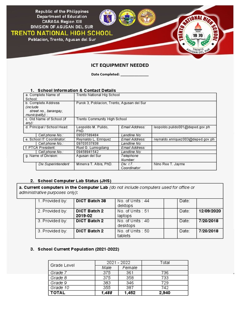 ICT Equipment Needed Edited | PDF | Consumer Goods | Office Work