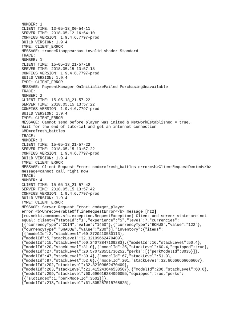 Errors | Download Free PDF | Server (Computing) | Boolean Data Type
