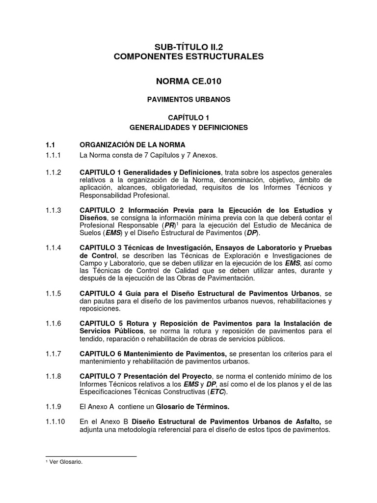 CE.010 Pavimentos Urbanos DS #010-2010 | PDF | Topografía | Diseño