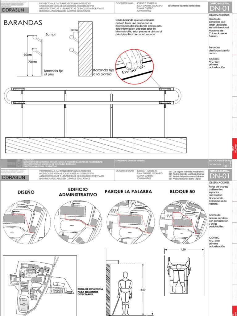 Diseño de Barandas Accesibles UNAL | PDF | Diseño