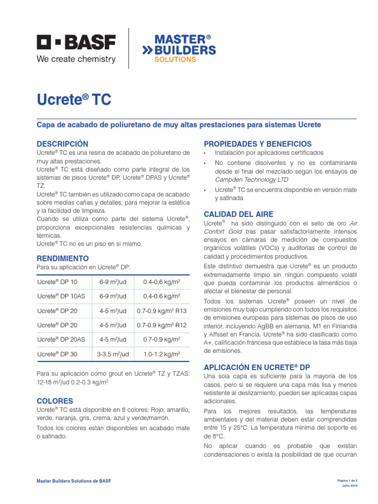 Ucrete TC | PDF | Revestimiento