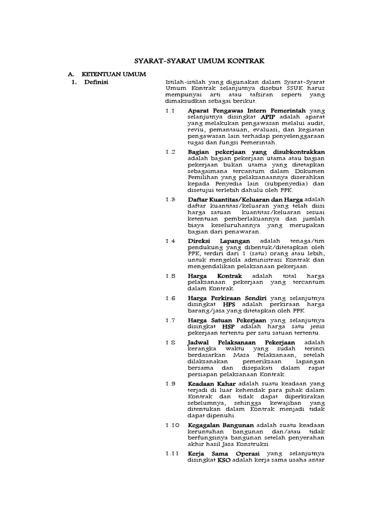 SSUK Kontrak 2022 | PDF