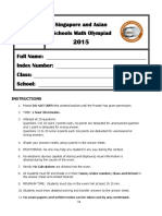 Sasmo Grade 2 Past Paper 2014-2018 | PDF