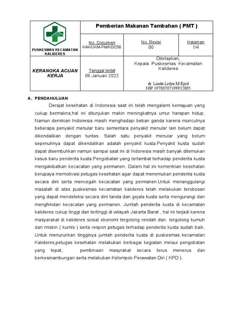 Kak Kecil PMT Kusta 2022 | PDF | Kesehatan Holistik