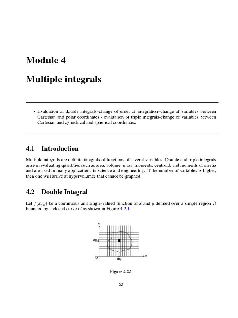 BMAT101L Module 4-1 | PDF | Integral | Calculus