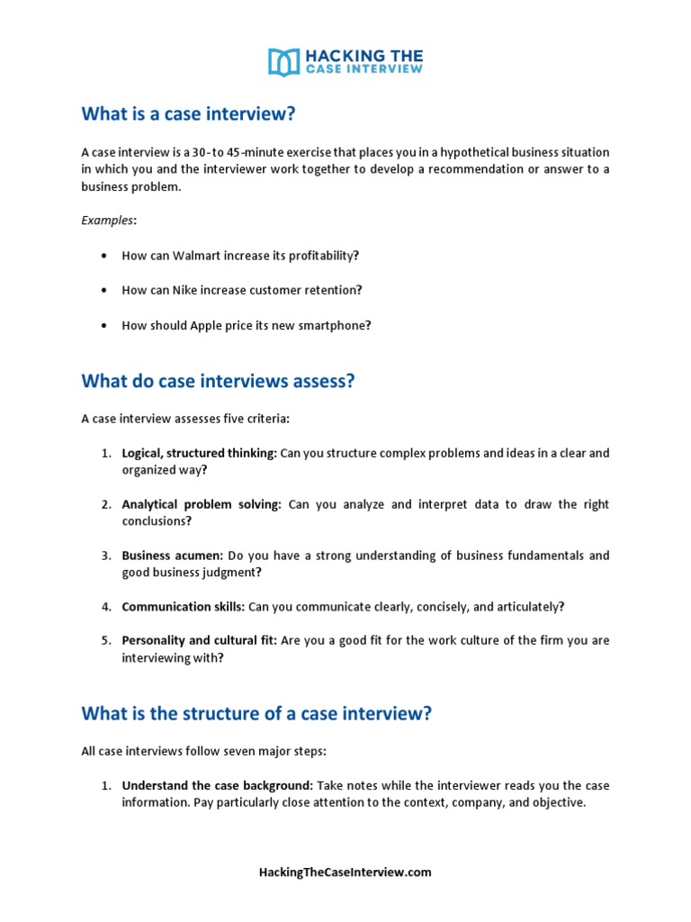 Case Interview Cheat Sheet and Study Guide | PDF | Mergers And Acquisitions | Profit (Economics)