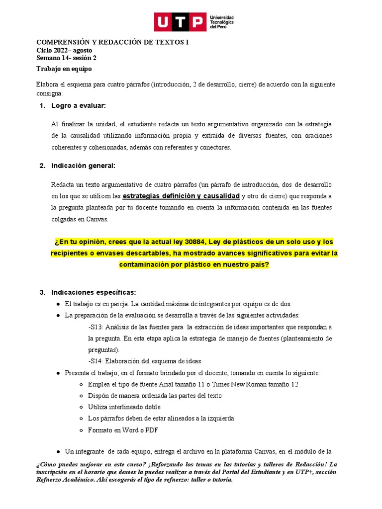S14.s2 Esquema para PC2 Material 2022. Terminado | PDF | El plastico | Contaminación