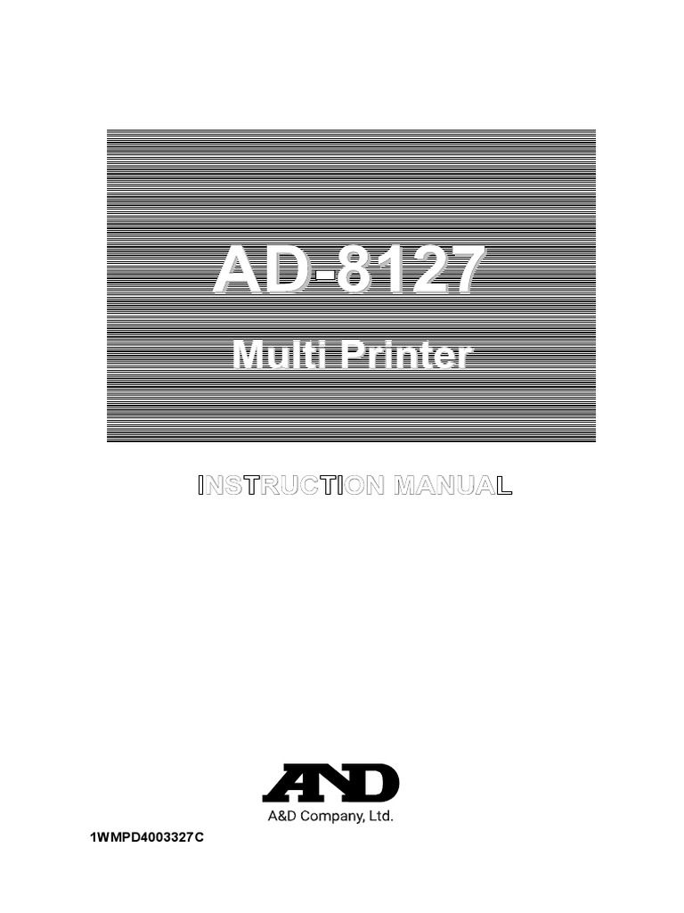 Ad8127 Manual | PDF | Printer (Computing) | Standard Deviation