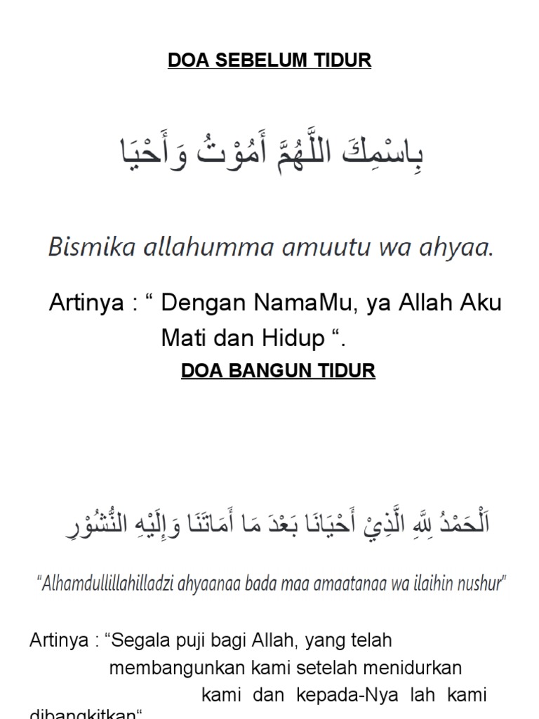 Doa Sebelum Tidur | PDF