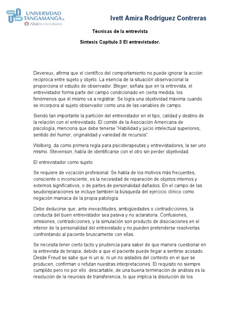 TAREA 1. Ivett Amira Rodrìguez Contreras | PDF | Psicoterapia ...